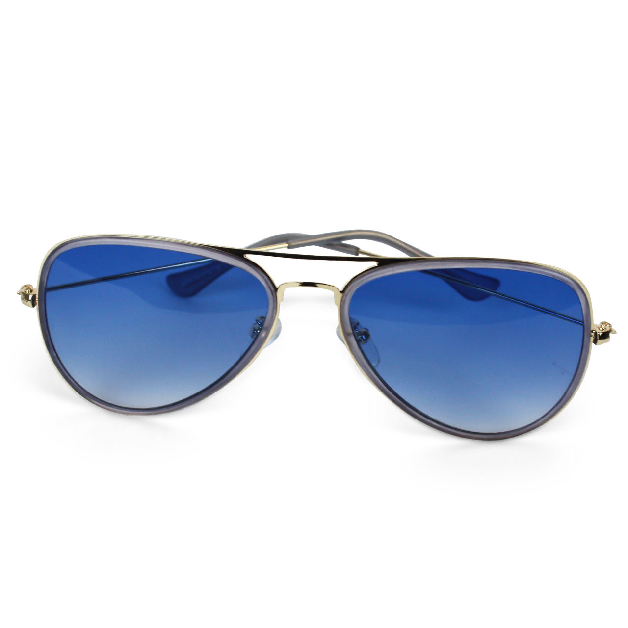 Unisex Aviator Polarized Vintage Blue Sunglasses Lens In USA